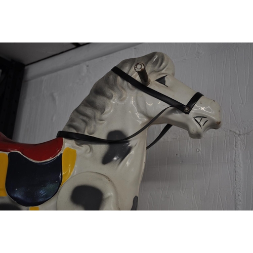 Vintage metal rocking horse in the style of Mobo/Tri-ang