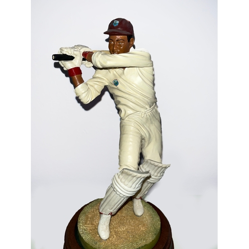 An Art of Sport cold-cast porcelain cricket figurine of Brian Lara ...