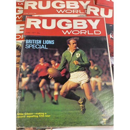A collection of Rugby World magazines ranging in dates from 1976-1981 ...