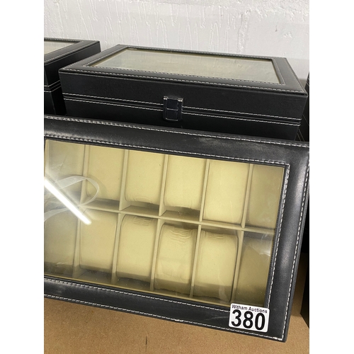 4x12 grid watch display storage case holders, approx. size of each box ...