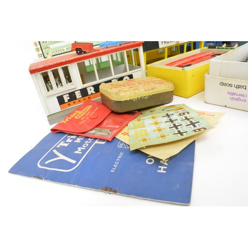 Tri-ang Minic cars, for spares for repairs together with a box of Minic ...