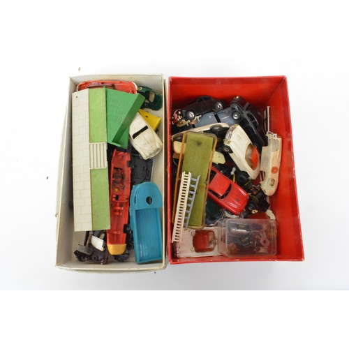 Tri-ang Minic cars, for spares for repairs together with a box of Minic ...