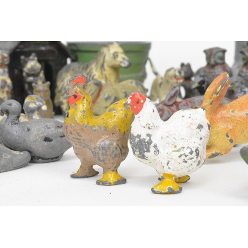 Selection of lead farm animals many Britains. AF
