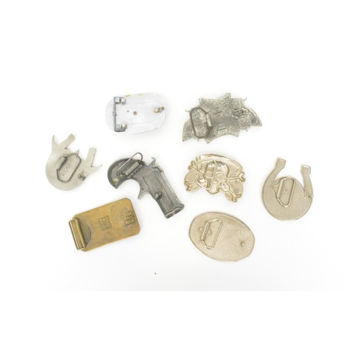 Collection of American themed belt buckles, x8.