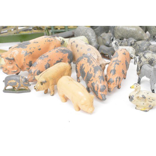 Selection of lead farm animals many Britains. AF