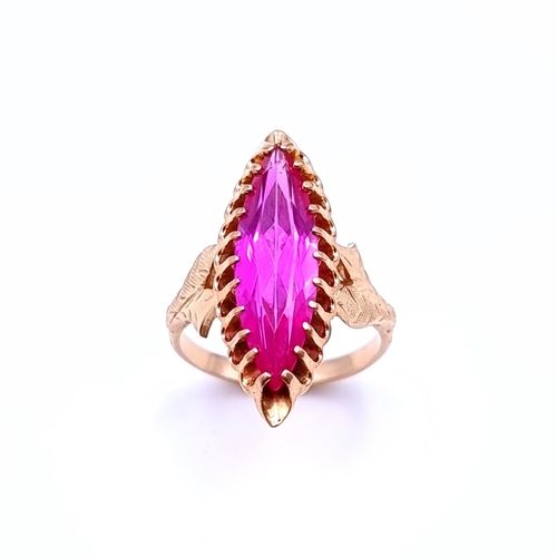 Star Lot: An exquisite example of a Russian 14ct Rose Gold Ruby facet ...
