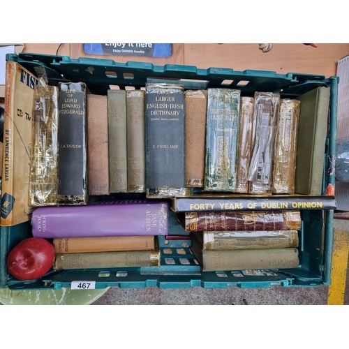 A box of 23 vintage and antique books including Ireland: its Saints and ...