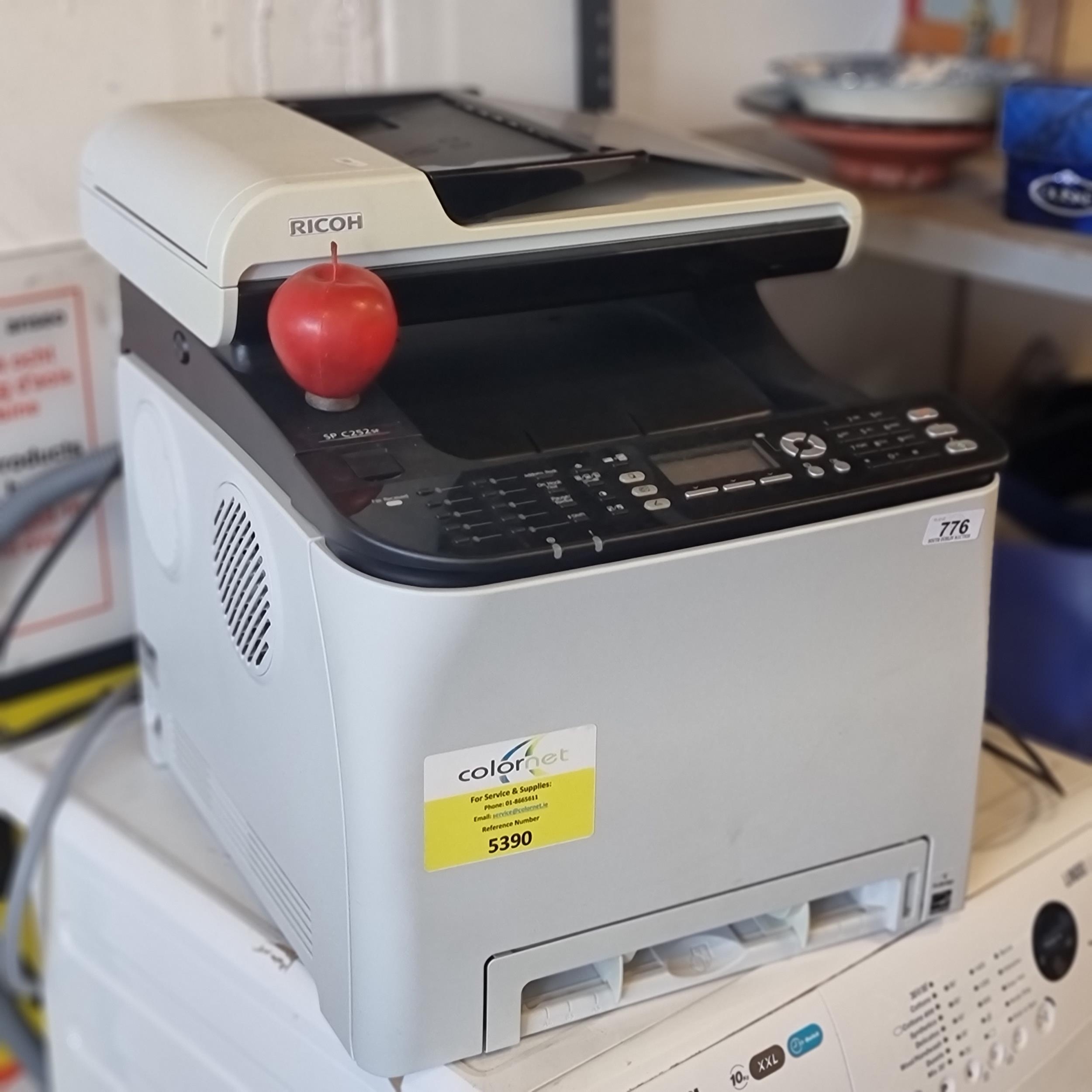A 'Ricoh' branded Laser Jet printer. Model SPC252SF. An A4 colour multi ...