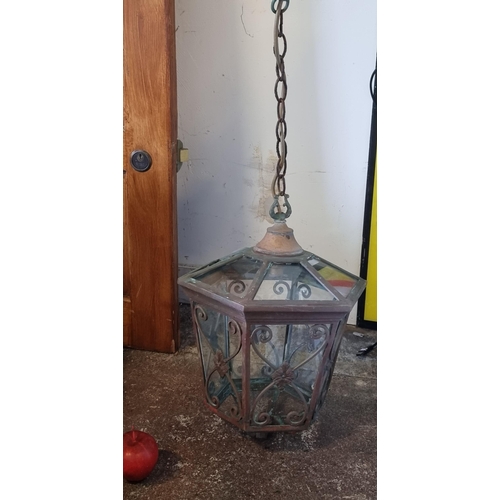 A beautiful early twentieth century large pendulum porch lamp. Designed ...