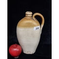 An unusual antique stoneware ceramic flagon with indistinct maker's ...