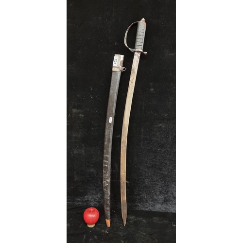 A nice vintage traditional cavalry sword. With a curved hand guard and ...
