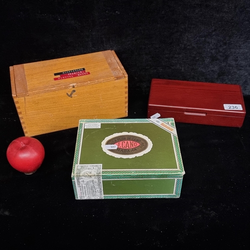 A collection of three boxes, including a stunning lacquered mahogany ...