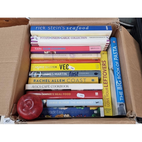 A box containing fourteen cookery and recipe books including examples ...
