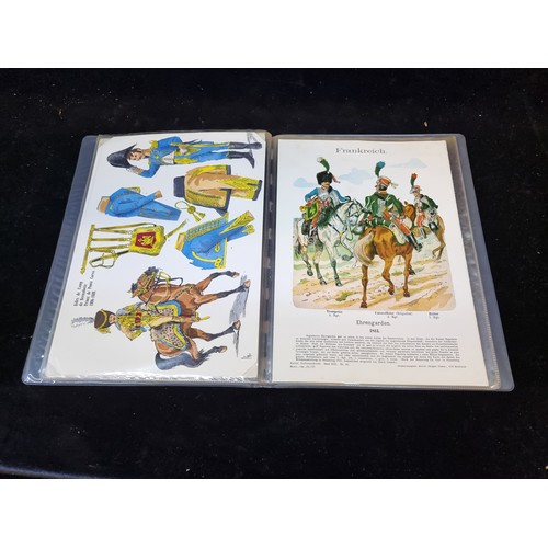 A folder containing eight prints including colourful diagrams depicting ...