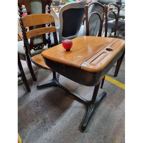 A fantastic early vintage example of an American made school desk from ...