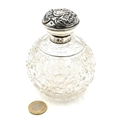 A fine example of an antique hob nail cut glass bauble perfume bottle ...
