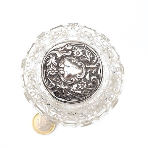 A fine example of an antique hob nail cut glass bauble perfume bottle ...