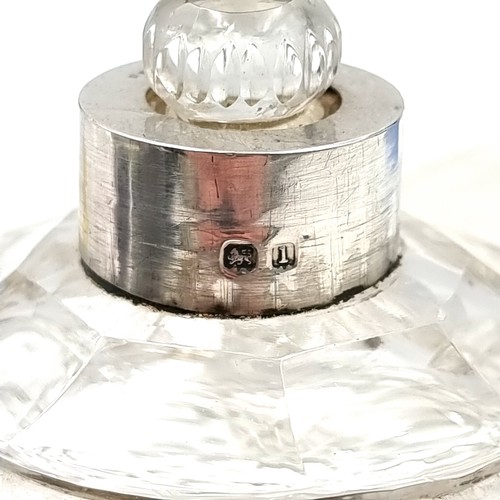 A fine example of an antique hob nail cut glass bauble perfume bottle ...