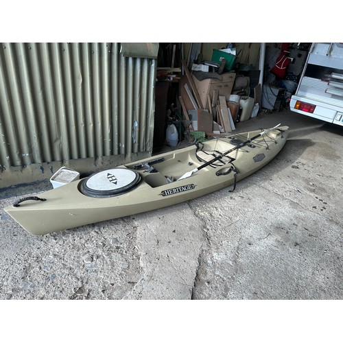 Star Lot : A fabulous Heritage Red fish 12 Sea canoe, With two hatches ...