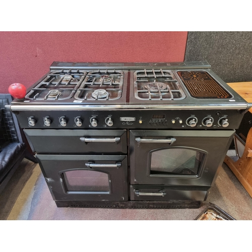 Star Lot : A large gas metal double range cooker by Leisure Noir, with ...