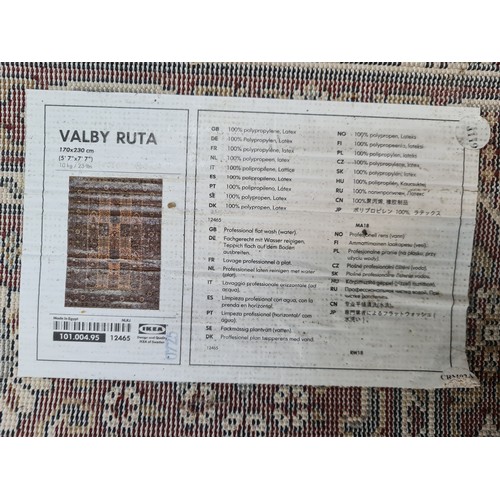 A splendid large Persian style Valby Ruta rug from IKEA featuring a ...