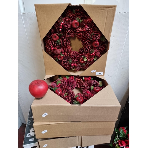Four fabulous brand new in box Christmas wreaths. These items are all ...