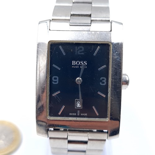 Hugo Boss wristwatch with datejust set with stainless steel case and ...