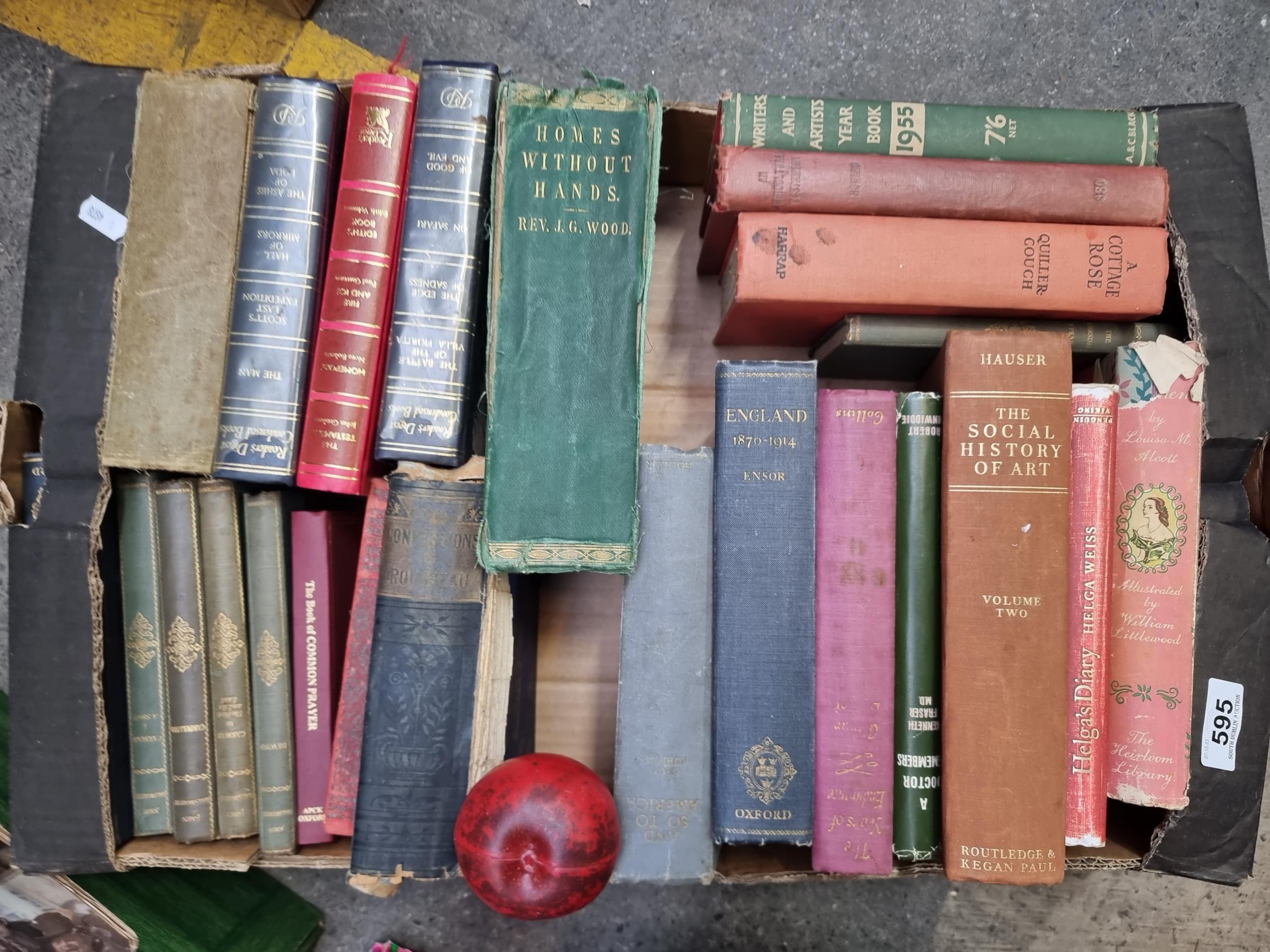 24 antique and vintage hardback books. Including a fascinating 1865 ...