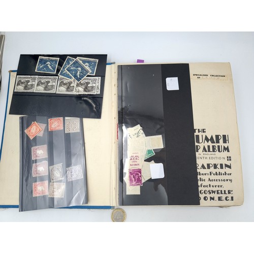 A Triumph 1950s stamp album, this irregular collection contains ...