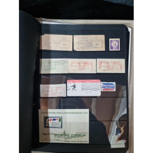 A exquisite stamp album in Leather hardback. Containing a collection of ...