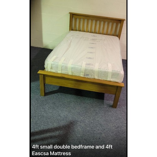 Star Lot : A brand new Solid oak hardwood 4 foot bed with an as new ...