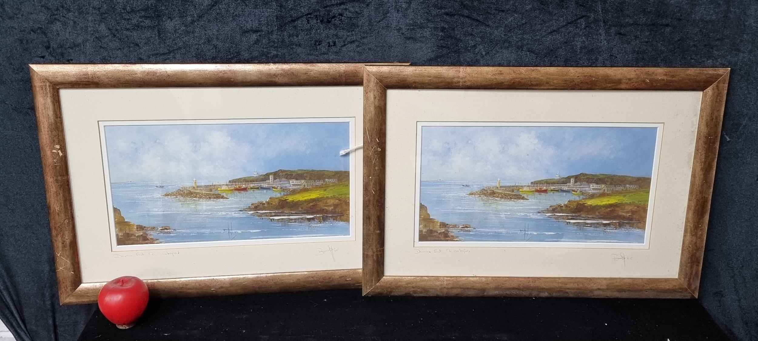 A delightful pair of hand signed lithograph prints by the artist ...