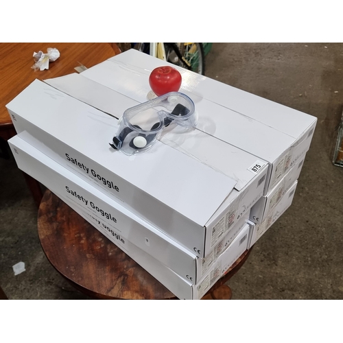 Four boxes filled with CareMed safety goggles model EP05, containing 20 ...