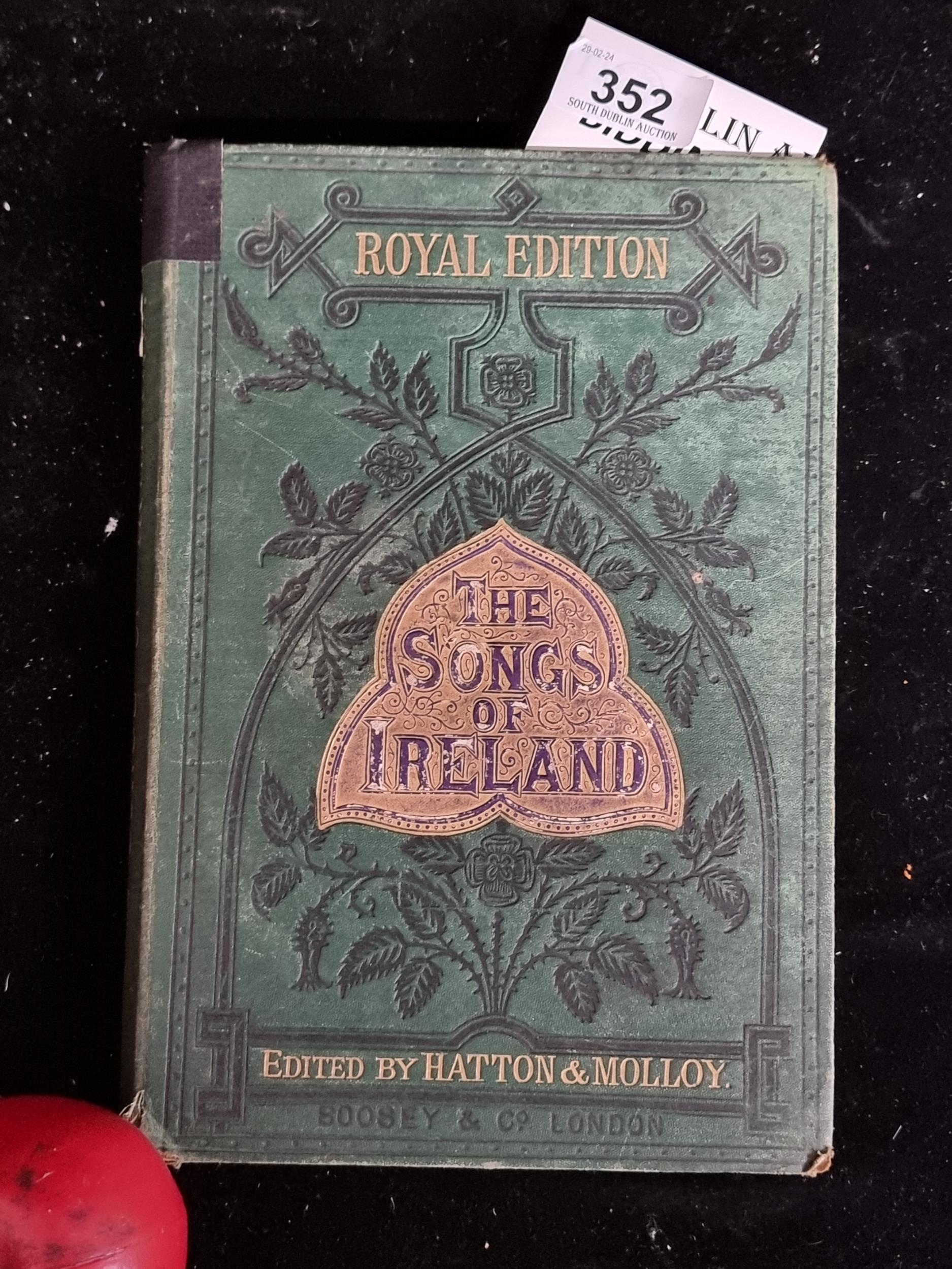 A beautiful antique hardback book titled "The Songs of Ireland" (Royal ...