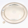 Super Star Lot : A large sterling silver tray with Pie crust rim set ...