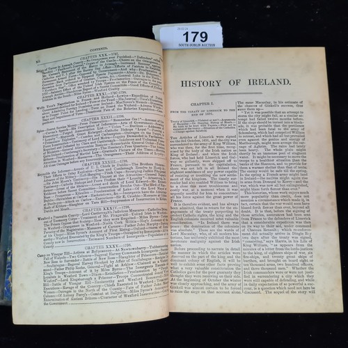 An antique hardback book of 'The History of Ireland', title pages have ...