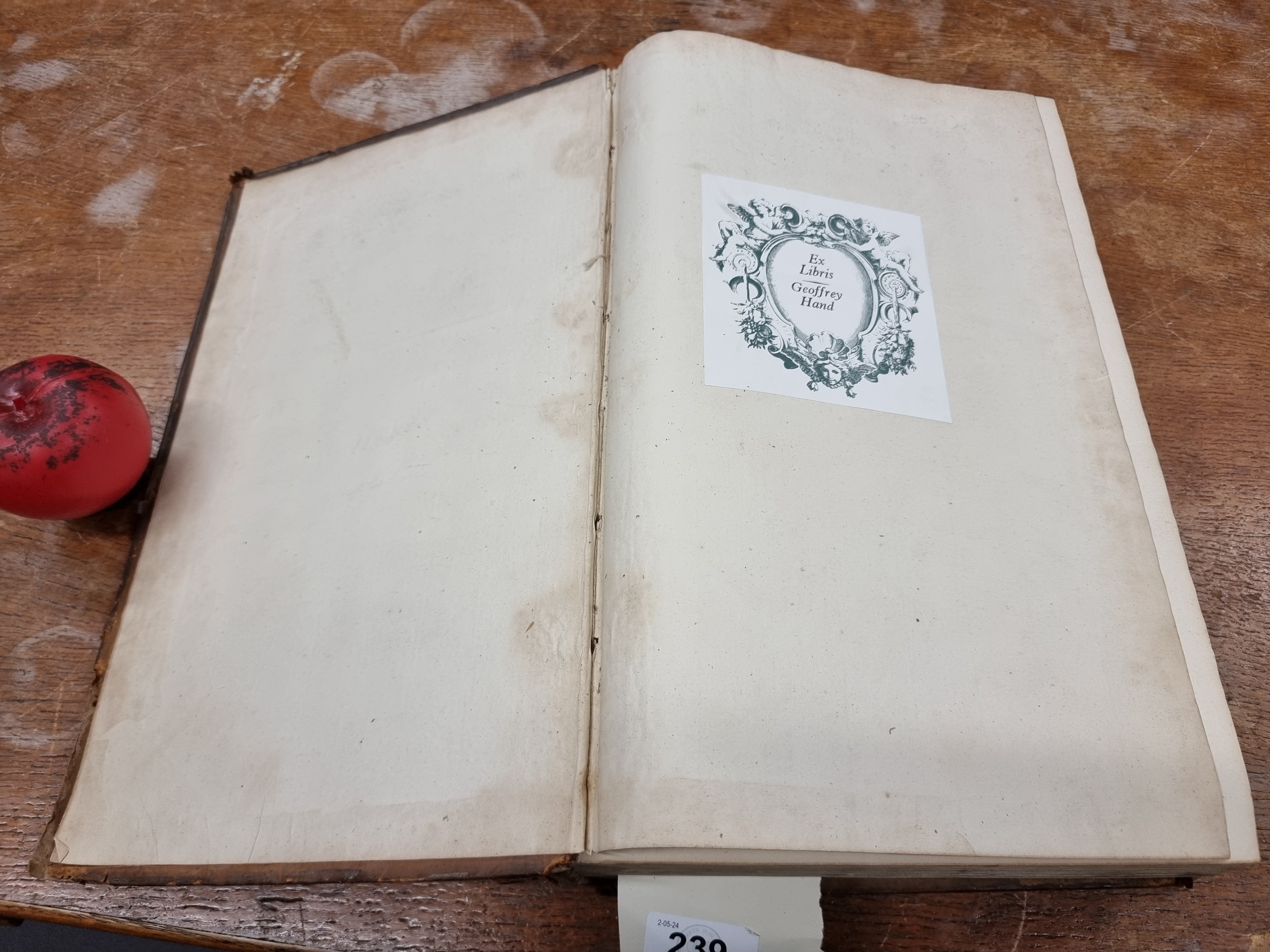 Star Lot : A large and important antique hardback book titled "The ...