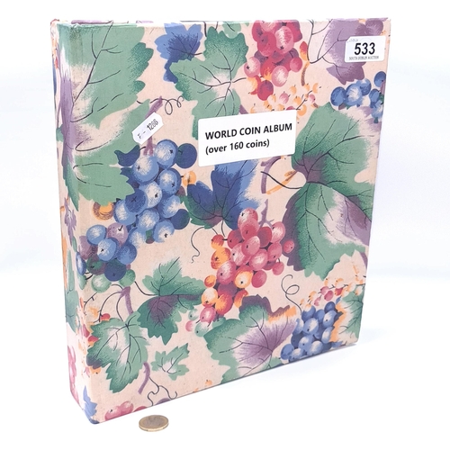 A world coin album of over 160 coins. Most mounted in with date and ...