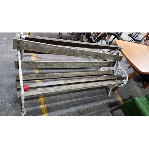 Star Lot: A Victorian cast iron garden bench from Falkirk Foundry, the ...