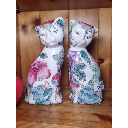 Chinese ceramic cat figurines store