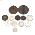 A collection of coins consisting of four Irish millennium coins, a one ...