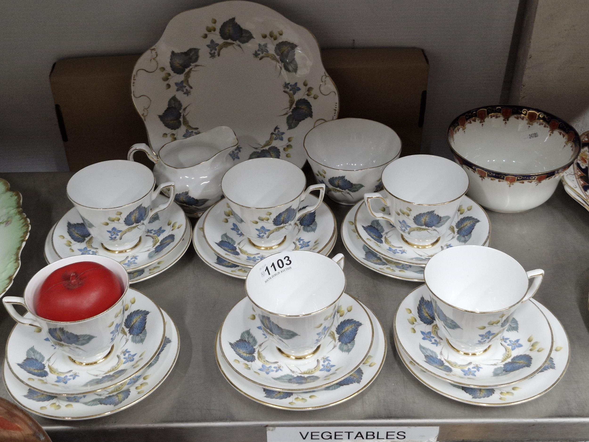 21 pieces of Royal Tara Fine Bone China including cups, saucers ...