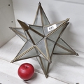 A very unusual hexacontagon (60 sided) star light pendant. All glass ...