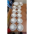 Vintage Sutherland English bone china tea set with floral and gilt ...