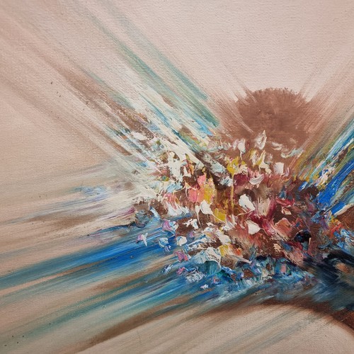 Star Lot: A large original evocative 'Patricia Larsen' oil on board ...