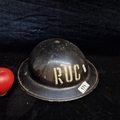 A Very nice example of a WWII era Brodi Helmet stamped RUC, featuring ...