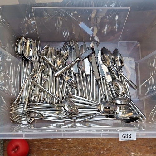 Approximately 100-piece Couzon stainless steel flatware assortment ...
