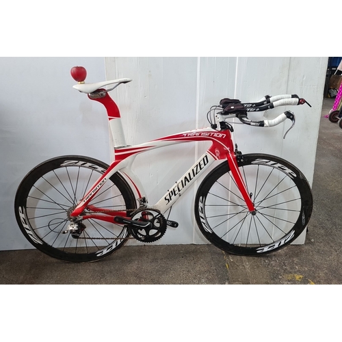 Superstar Lot: Red and white Specialized Transition carbon fibre ...