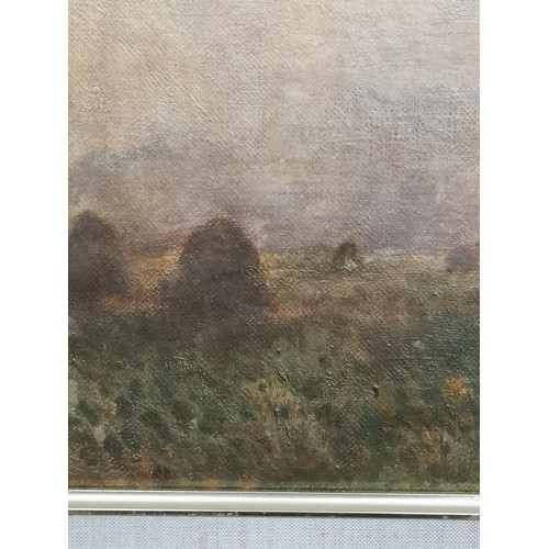 Star Lot: An original oil on canvas painting. Features a serene ...