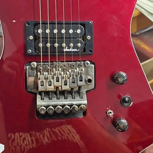 Star Lot: Metallic red Aria Pro II “ZZ” style solid-body electric ...